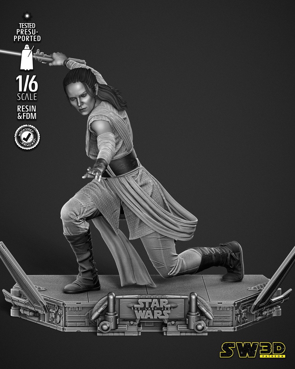 Rey Sculpture - Star Wars 3D Models - Tested and Ready for 3D printing