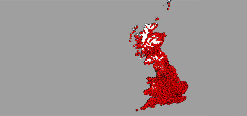 GB Inner Postcodes Locations