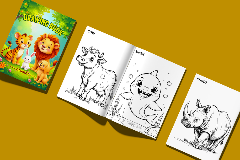 Printable Animal Coloring Book for Children (A4 30 Pages)