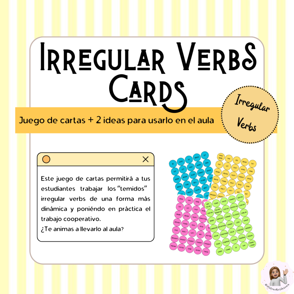 IRREGULAR VERBS: Cards game