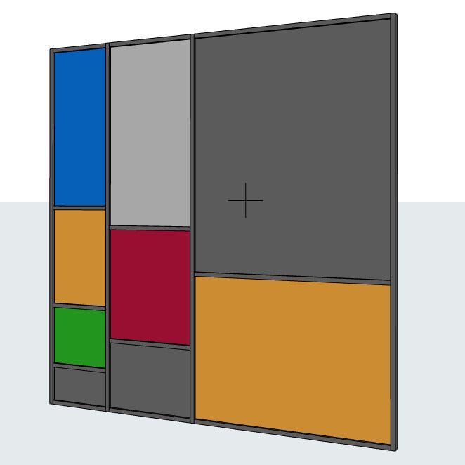 Proportionate Framed Grid Panels - Archicad Object
