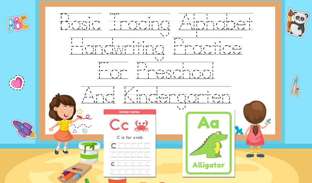 Basic Tracing Alphabet Handwriting Practice For Preschool And Kindergarten