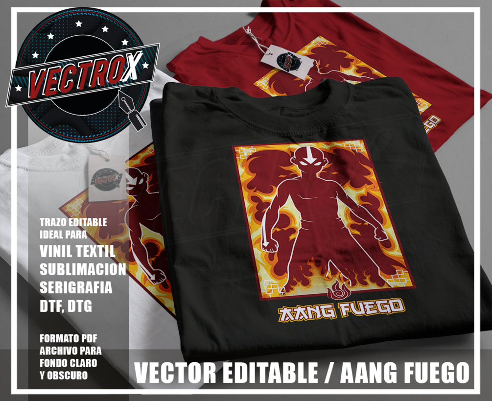 Vector Editable - Aang Fuego