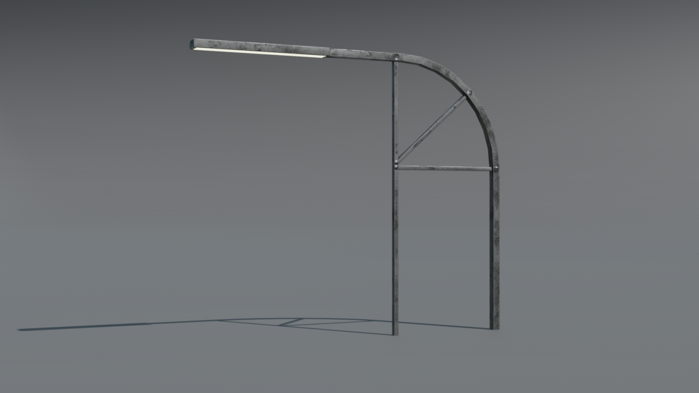 Street retro future props - Asset Pack Low-poly 3D model