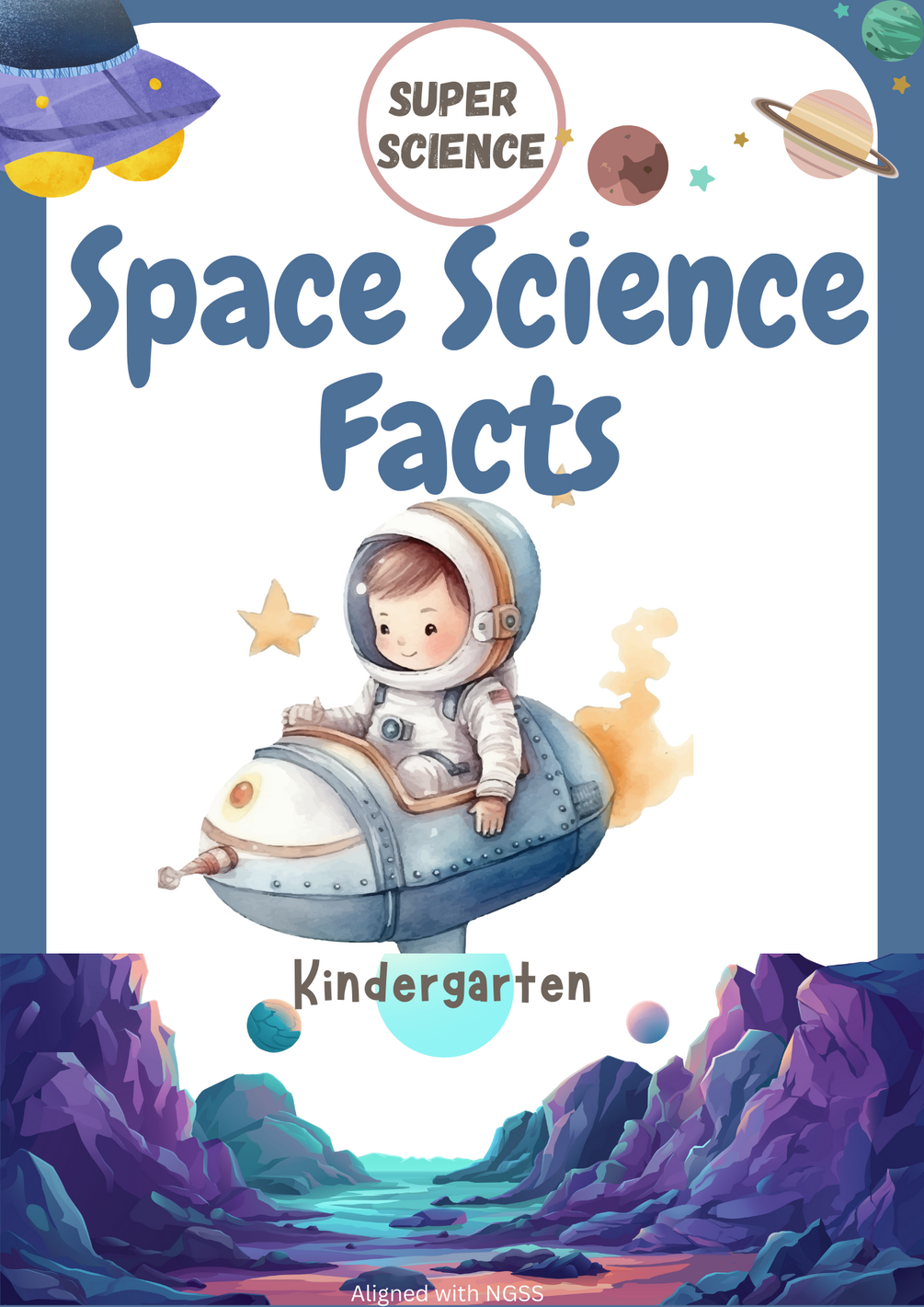 Space Science Facts worksheet for kindergarten