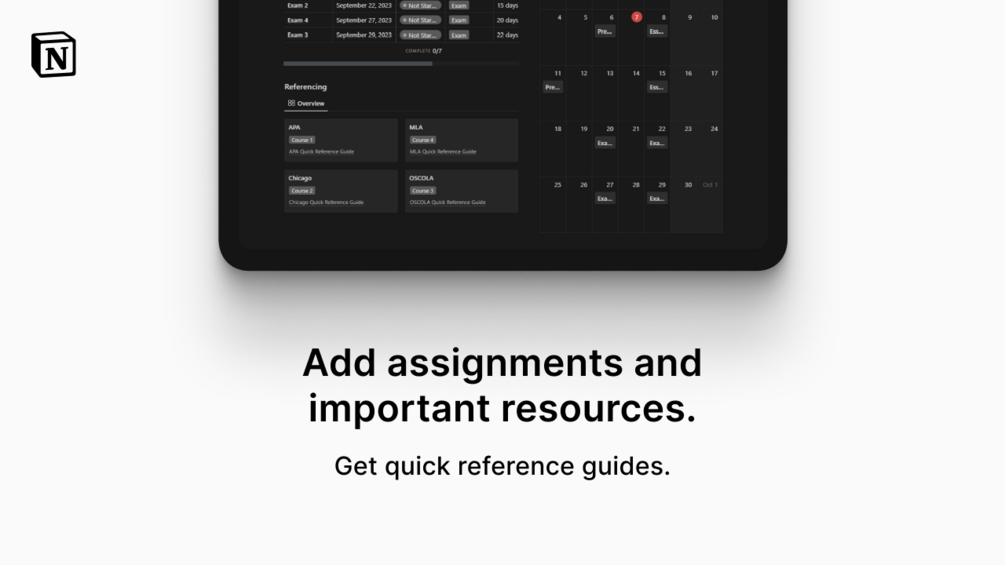 Notion Ultimate Student Dashboard