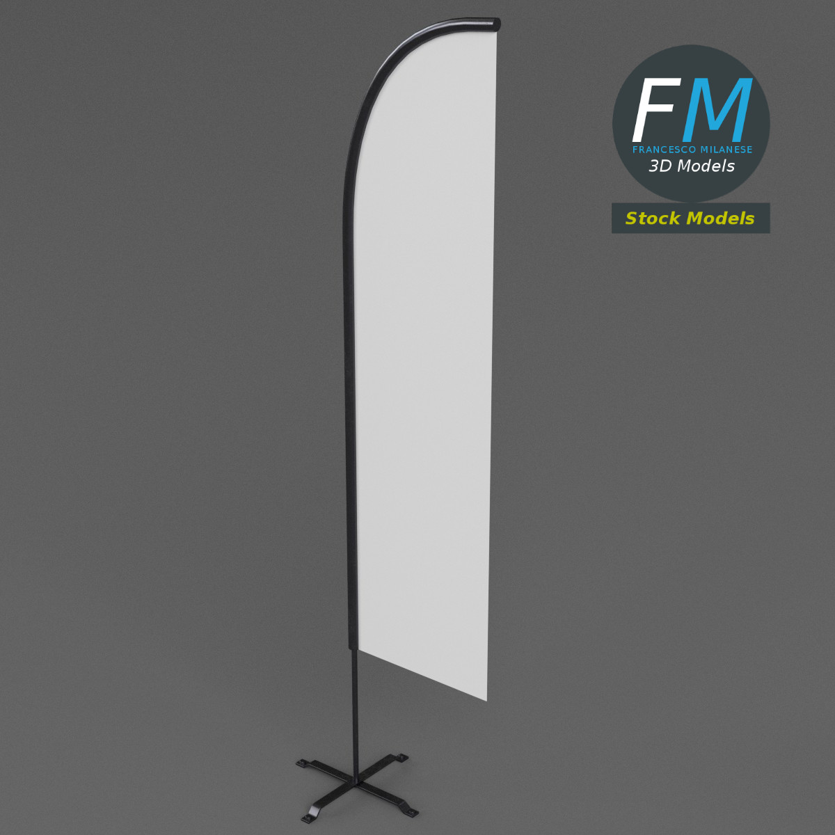 3D MODEL - Feather flag