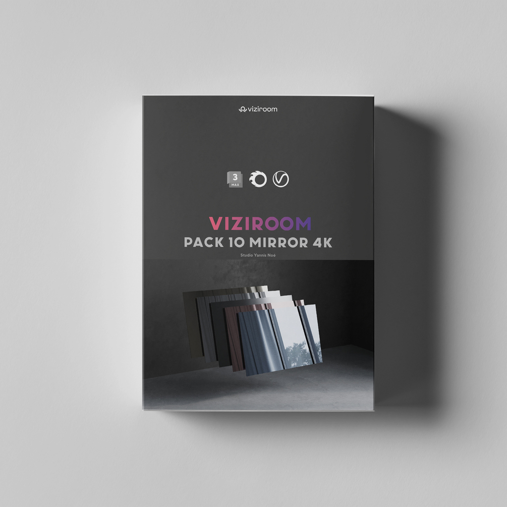 VIZIROOM - PACK 10 MIRROR (4K) 3ds max, corona render & vray
