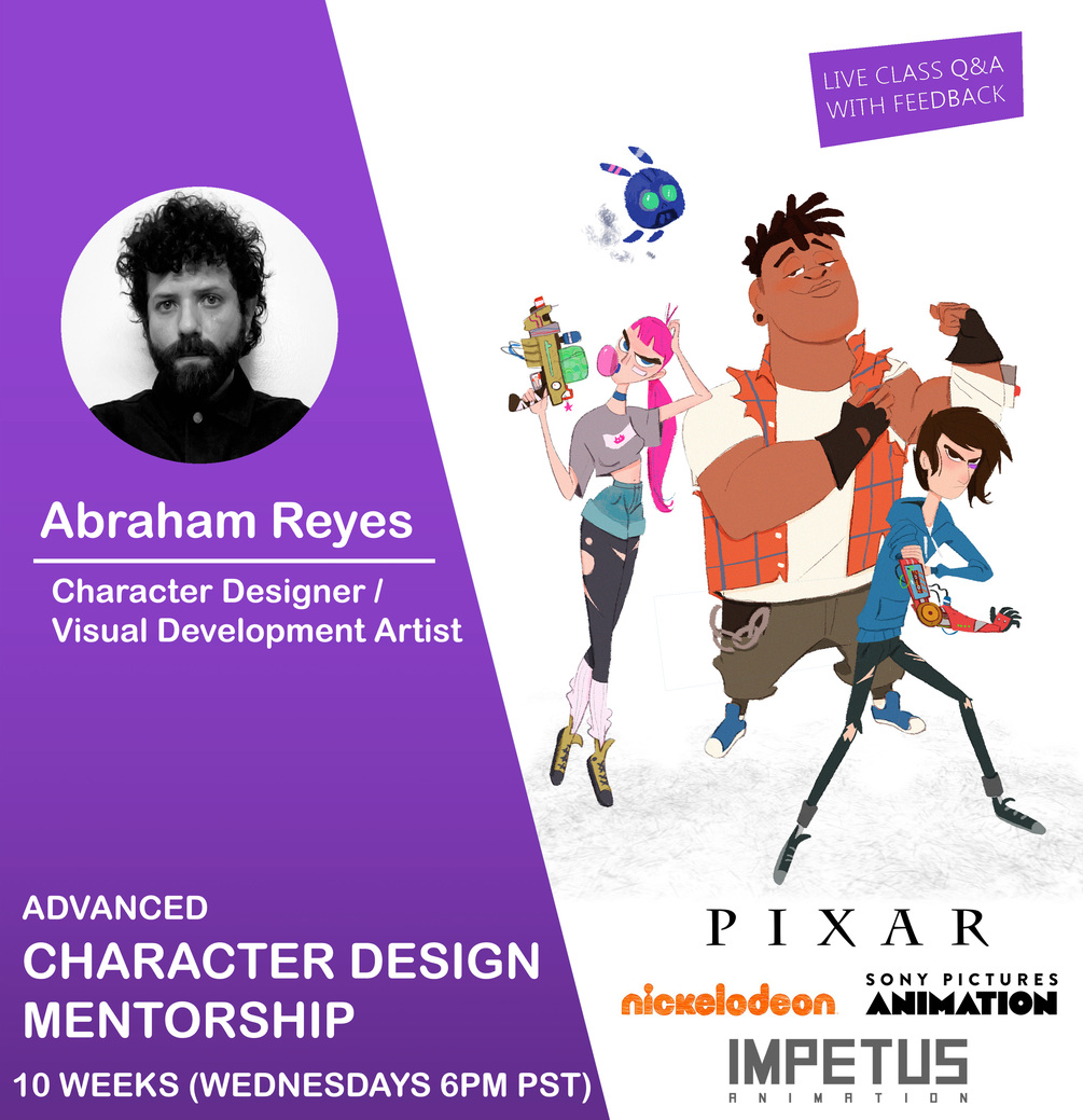 Advanced Character Design Mentorship - 10 Weeks (6PM PST)