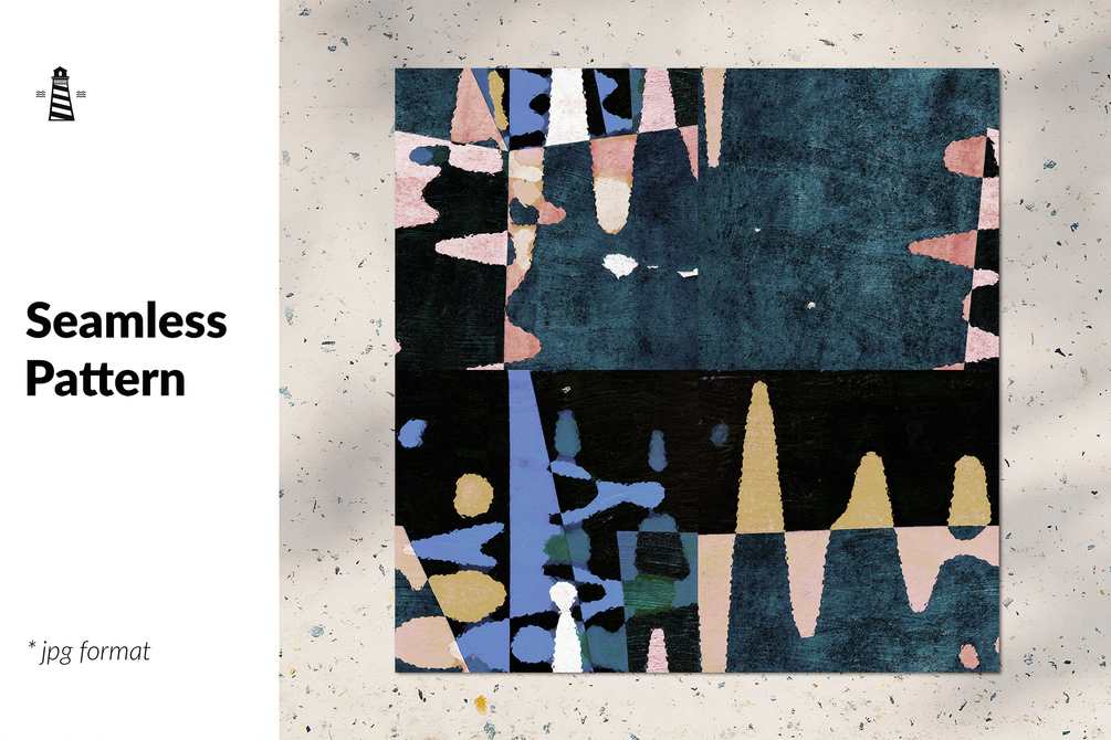 Acrylic paint seamless pattern