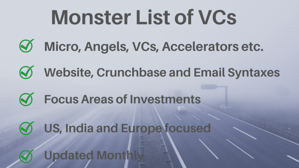 Monster List of VCs, Seed Funds, Angels, Micro VCs and more