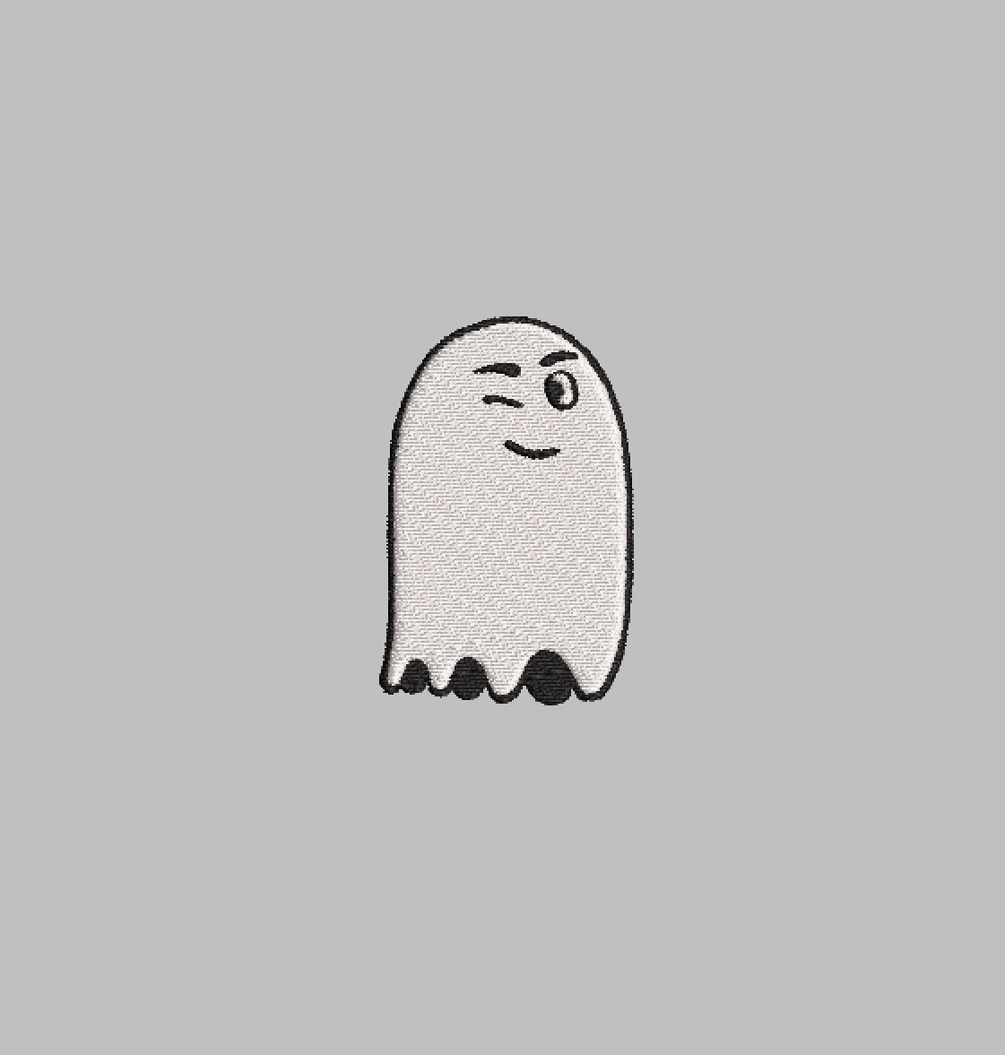 Winking Ghost - Machine Embroidery Design - 2 Sizes - Instant digital ...