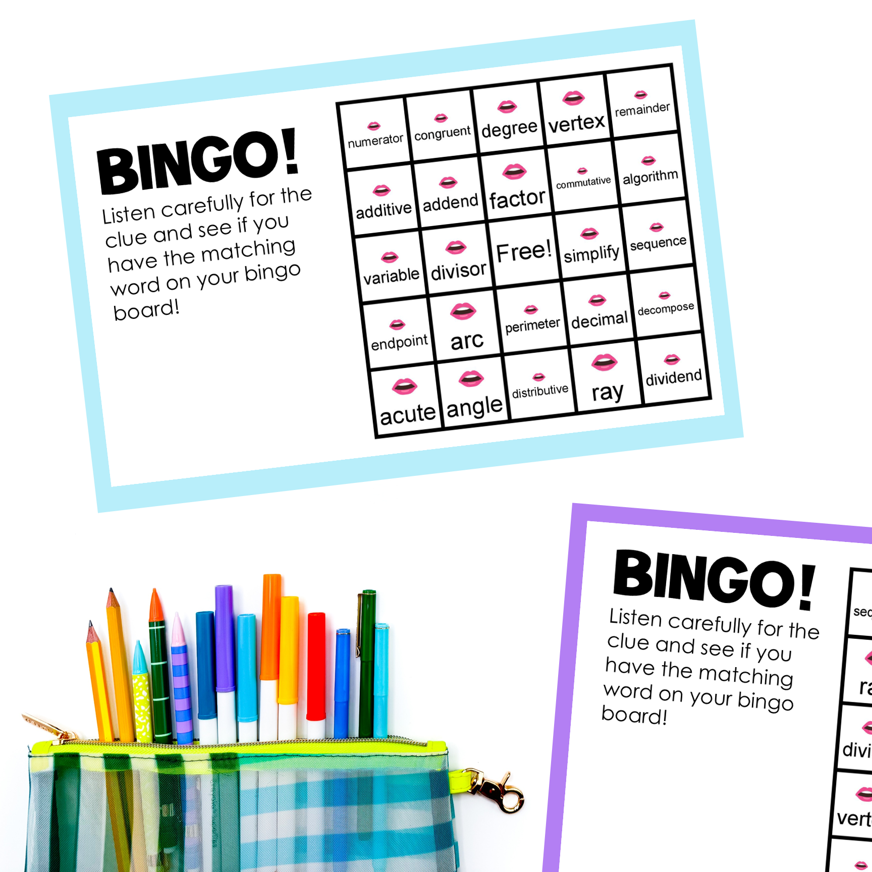 Math Vocabulary Activities and Games 4th and 5th Grade Depth and Complexity