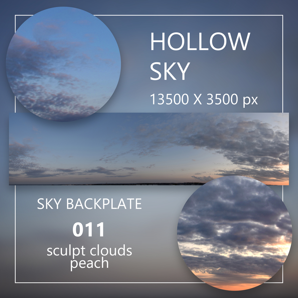 Sky Backplate 011 - Sculpt Clouds Peach
