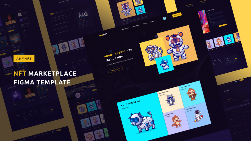 ANYNFT - NFT Marketplace Figma Template