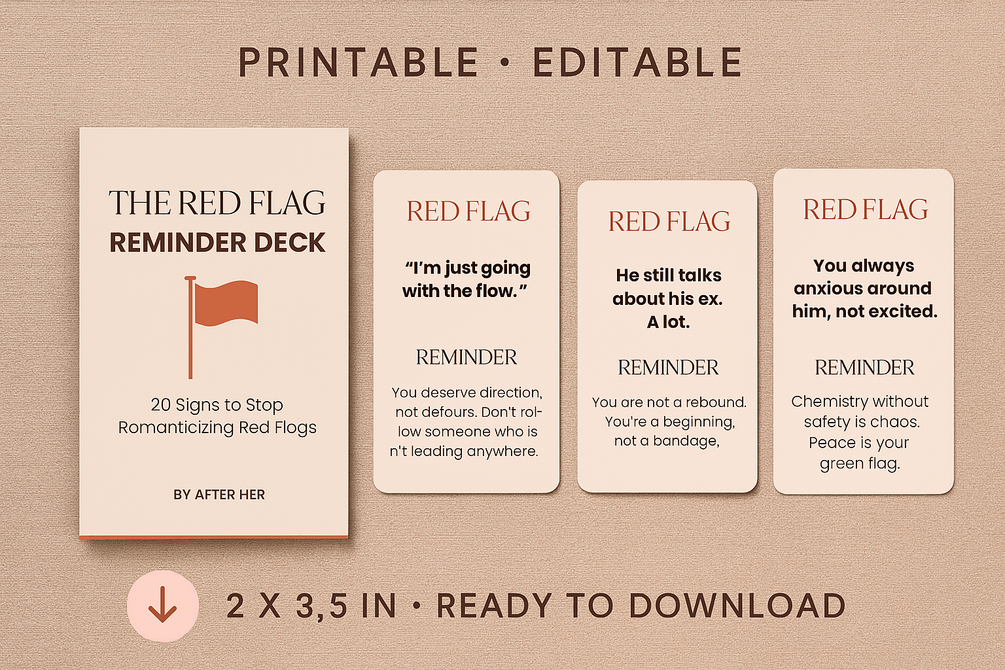 The Red Flag Reminder Deck – 20 Printable & Editable Cards