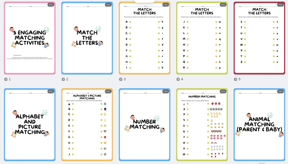 5 Engaging Matching Activities