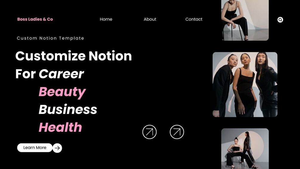 Custom Notion Template - For Health, Beauty, Business, and Lifestyle