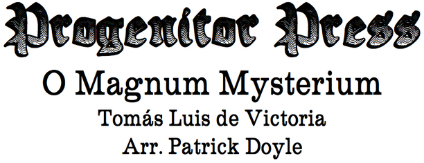 Brass Quintet: Victoria, "O Magnum Mysterium"