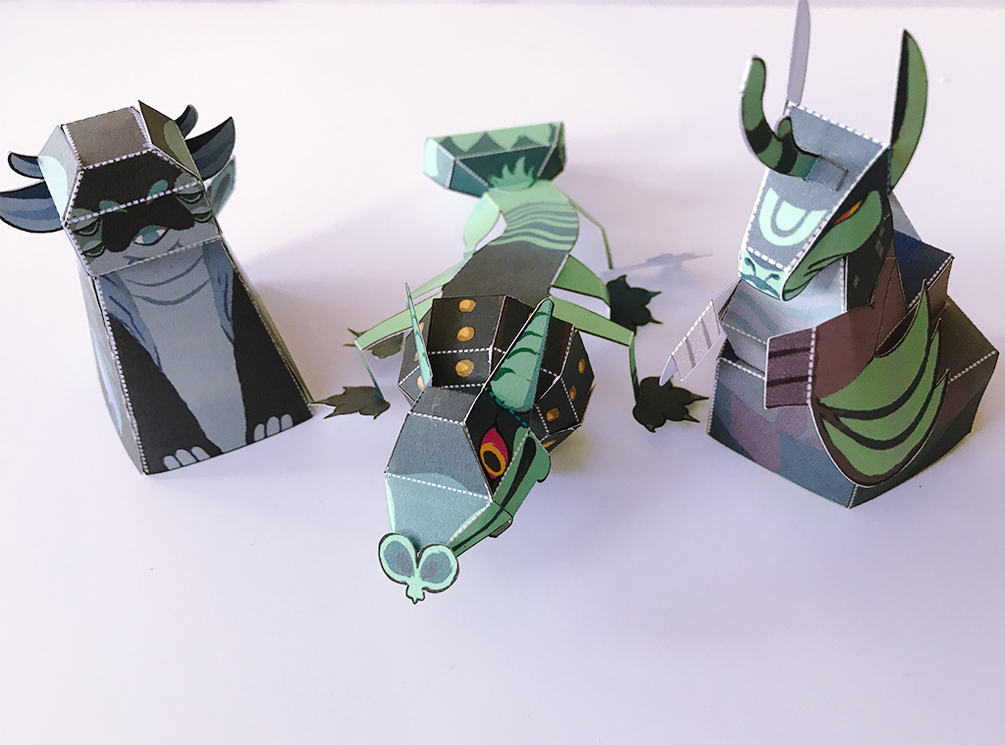 Print-At-Home Space Creatures Papercraft