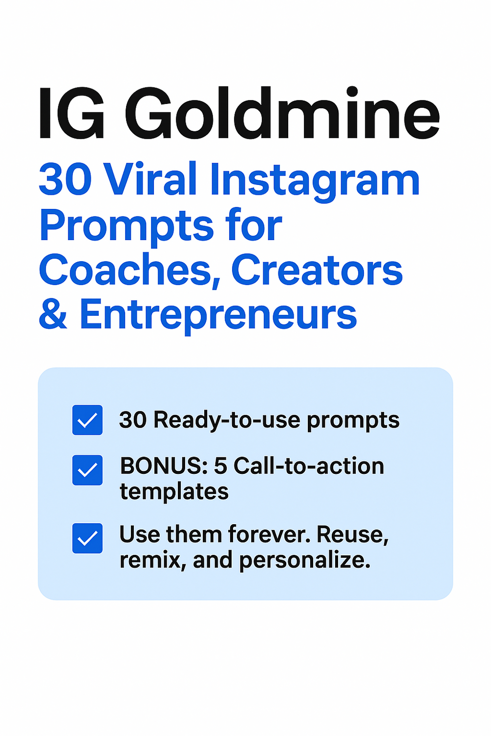 IG Goldmine: 30 Viral Instagram Prompts