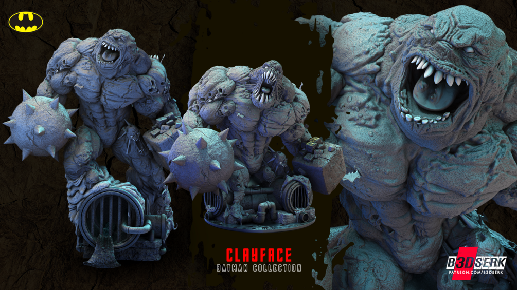 B3DSERK June term 2023: Clayface Bust 1/4 ready for printing