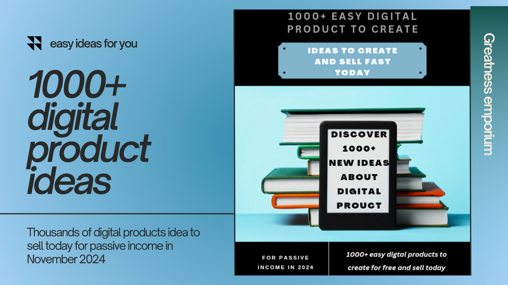 1000+ easy digital products to create and sell fast today for passive ...