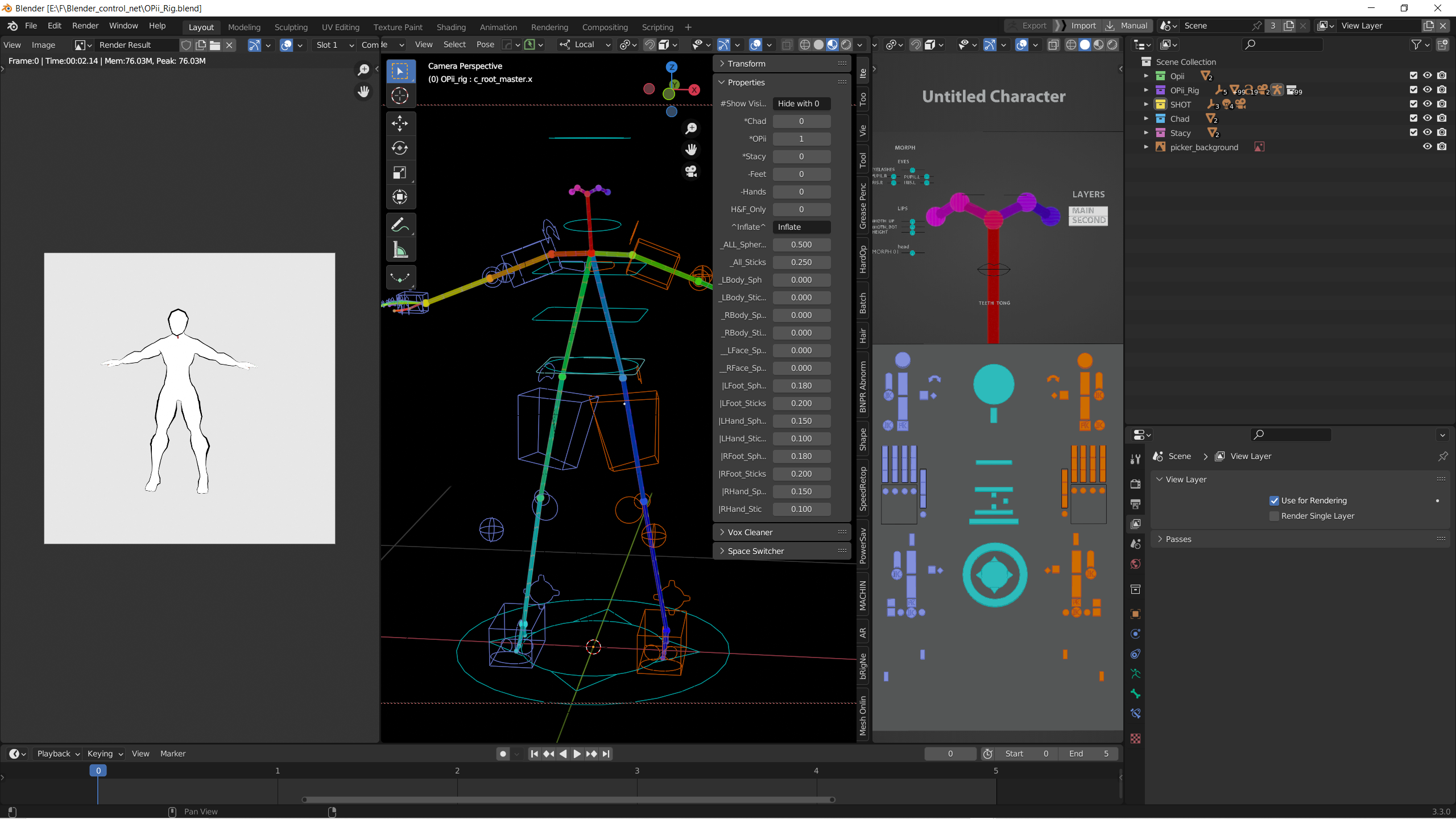 Bang OPii rig now has Bodies and it works - Impact Frames