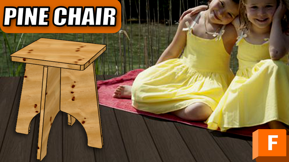 Pine Wood Chair + Technical Drawing EBook