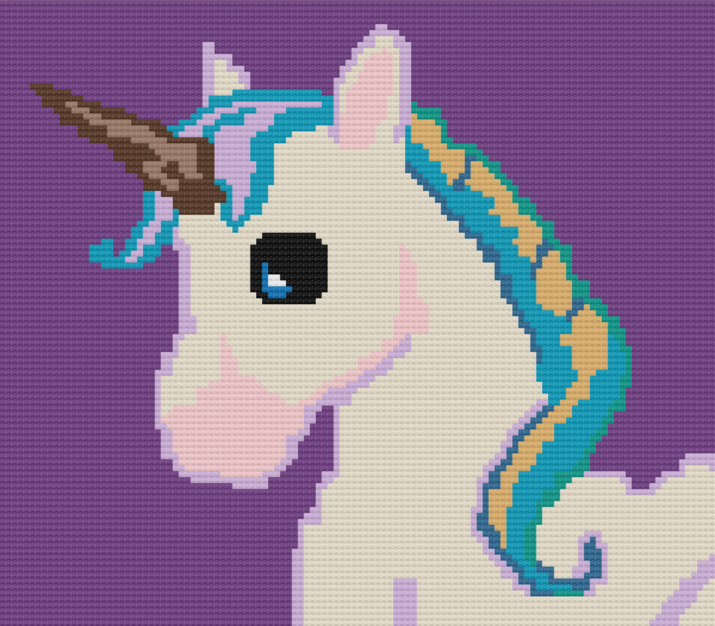 Unicorn Graphghan Written Pattern