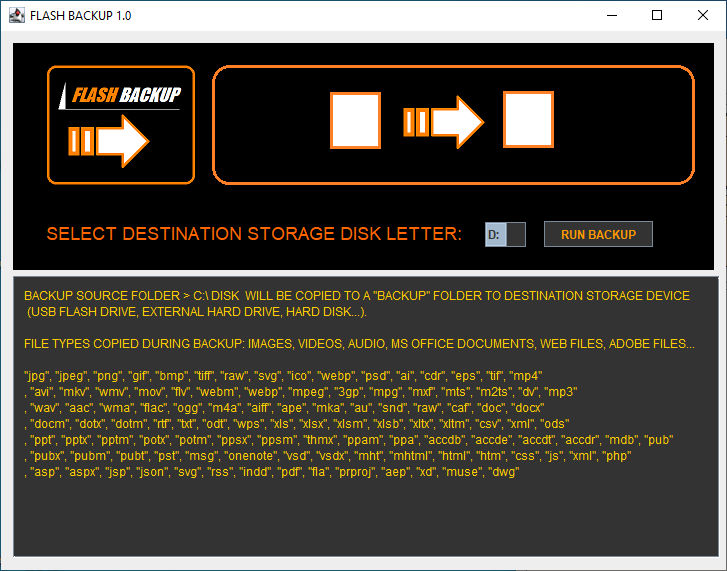 Flash Backup 1.0 - Easy Backup Solution
