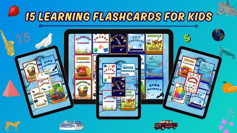 15 LEARNING FLASHCARDS FOR KIDS