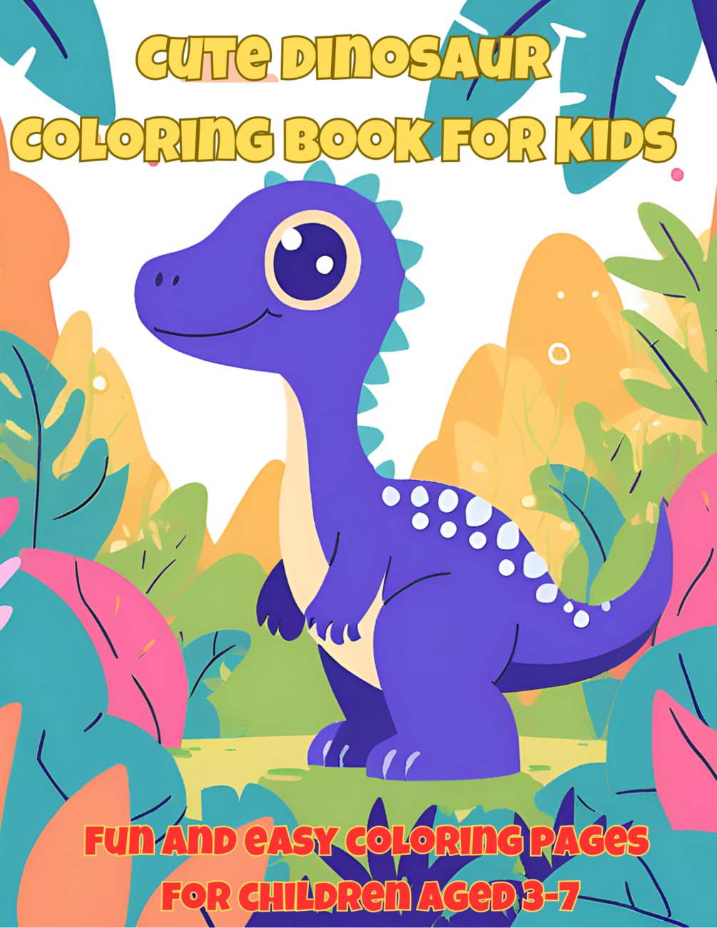 Cute Dinosaur Coloring Book for Kids