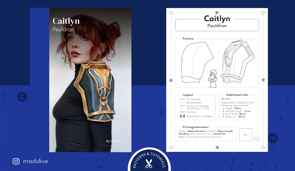 PATTERNS & TUTORIALS - Arcane S2 Caitlyn/VI pauldron