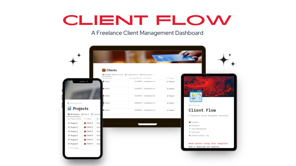 Client Flow - A Freelance Client Management Dashboard