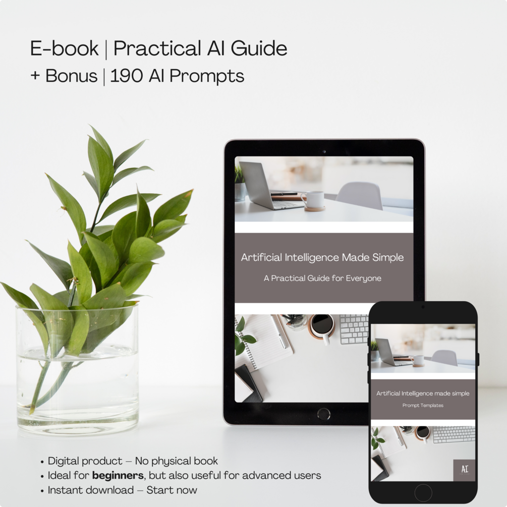 E-book Practical Artificial Intelligence Guide for everyone - AI Made Simply + 190 Prompt ...