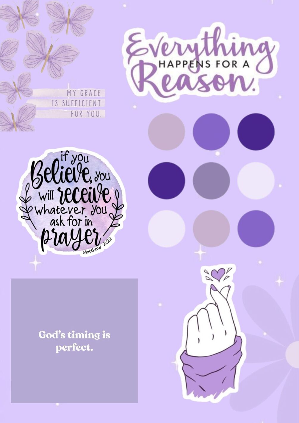 Cute Purple Stickers