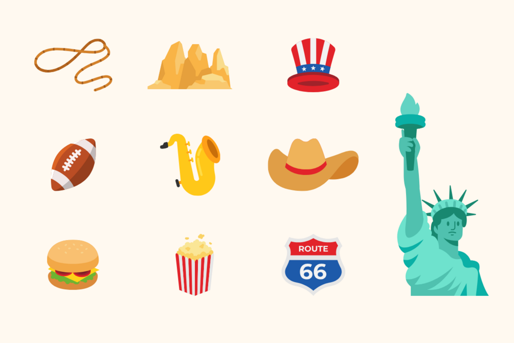 USA Countries' Stickers