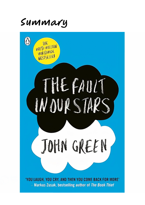 Summary of "The Fault in Our Stars" by John Green