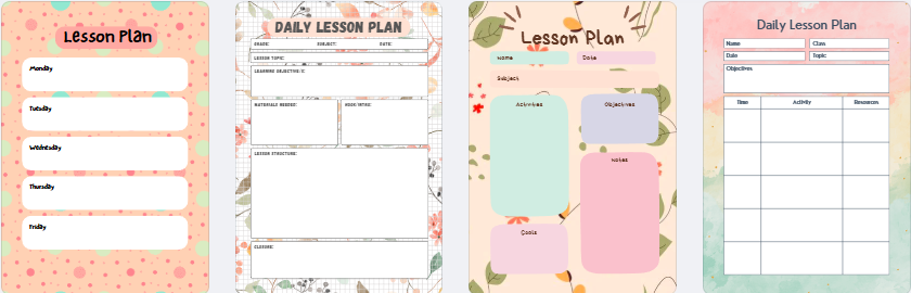 Aesthetic Lesson Plan Set