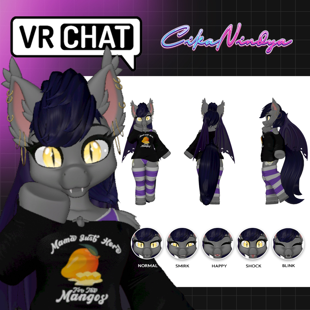 VRChat Furry Avatar | Echo Bat Pony VRChat Furry | Unique and Creative ...