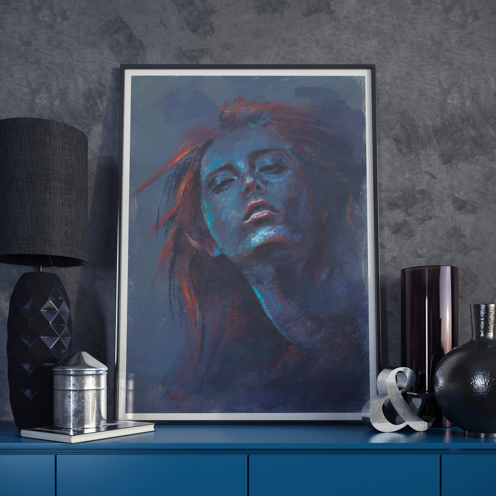 "Maria" - soft pastels art print 18x24 inch