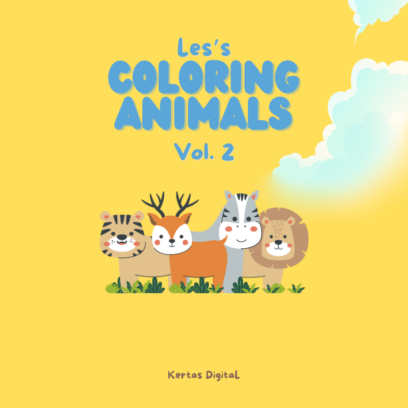 1. 🎨 “Cute Animals Picture Book Ready to be Coloring Vol 2!” 🐘🦁🐰