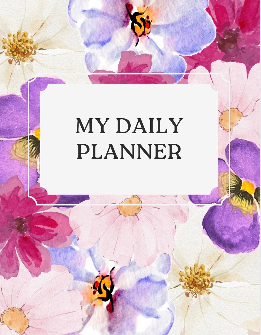 Pink pastel daily planner pdf