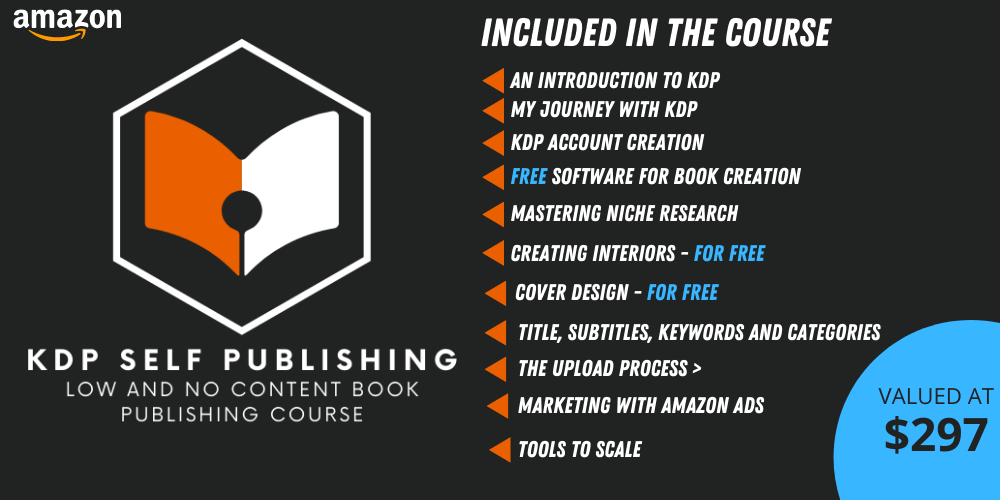 Content Outline ONLY - Beginners Low and No Content KDP Publishing Course