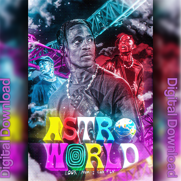 Travis Scott Poster Art Print Digital Download