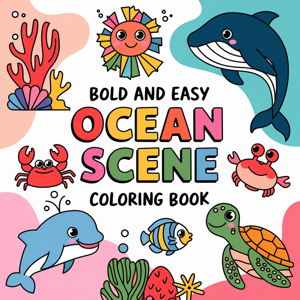 Bold and Easy Ocean Scene Coloring Pages