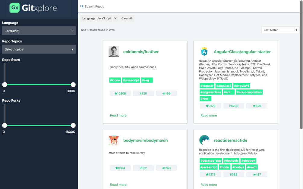 Gitxplore GraphQL App