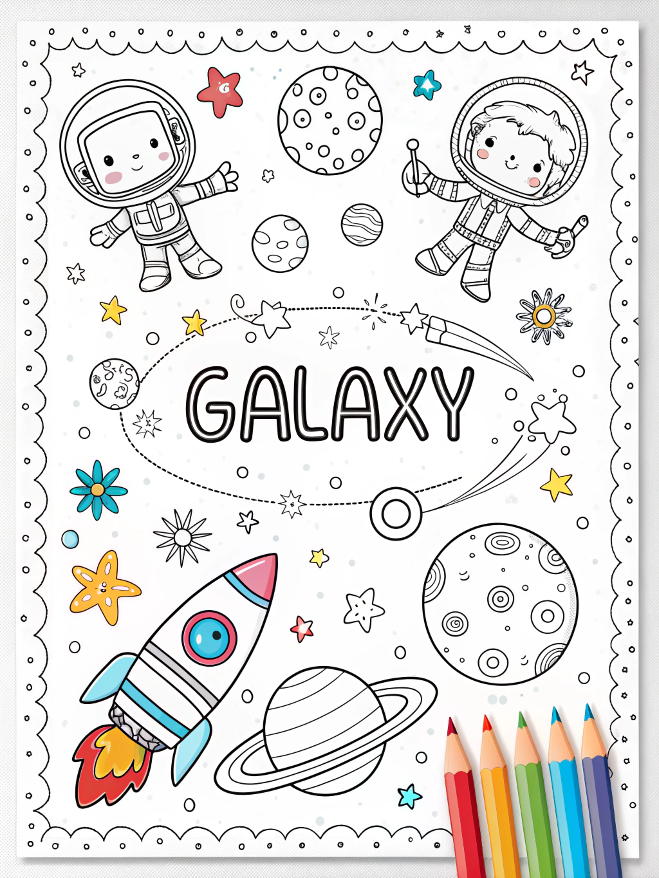 Stellar Voyages: Out-of-this-World Coloring Pages