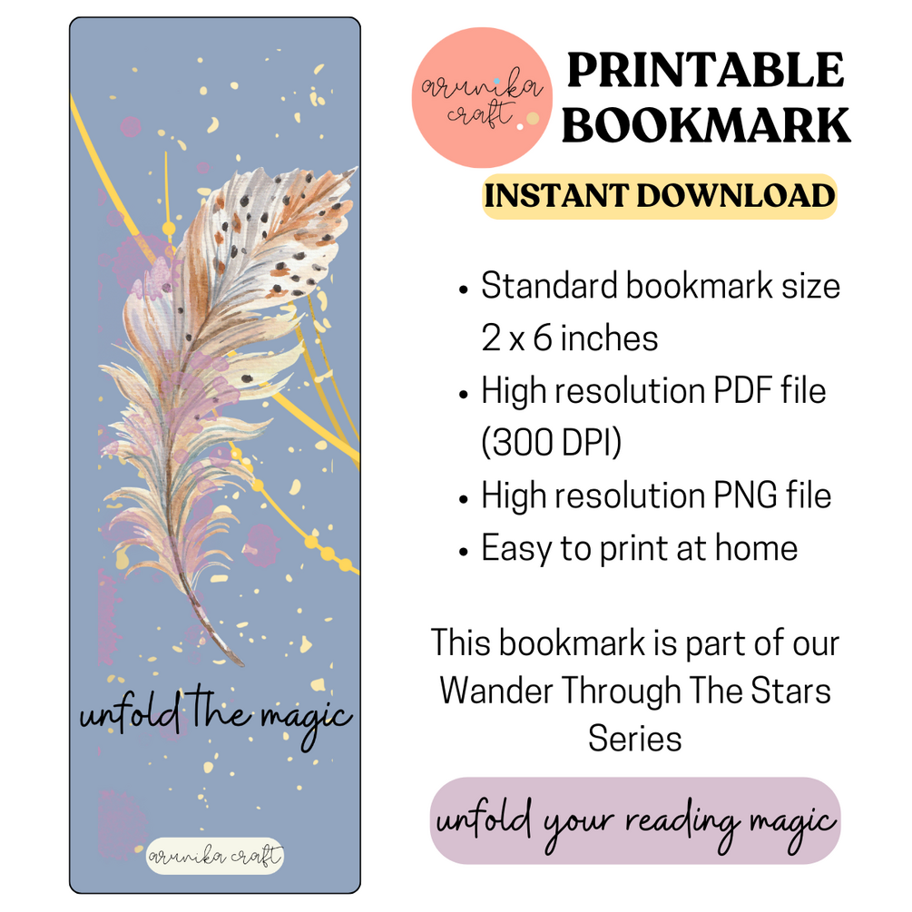 Unfold the Magic – Printable Fantasy Bookmark (2x6” PDF + PNG)